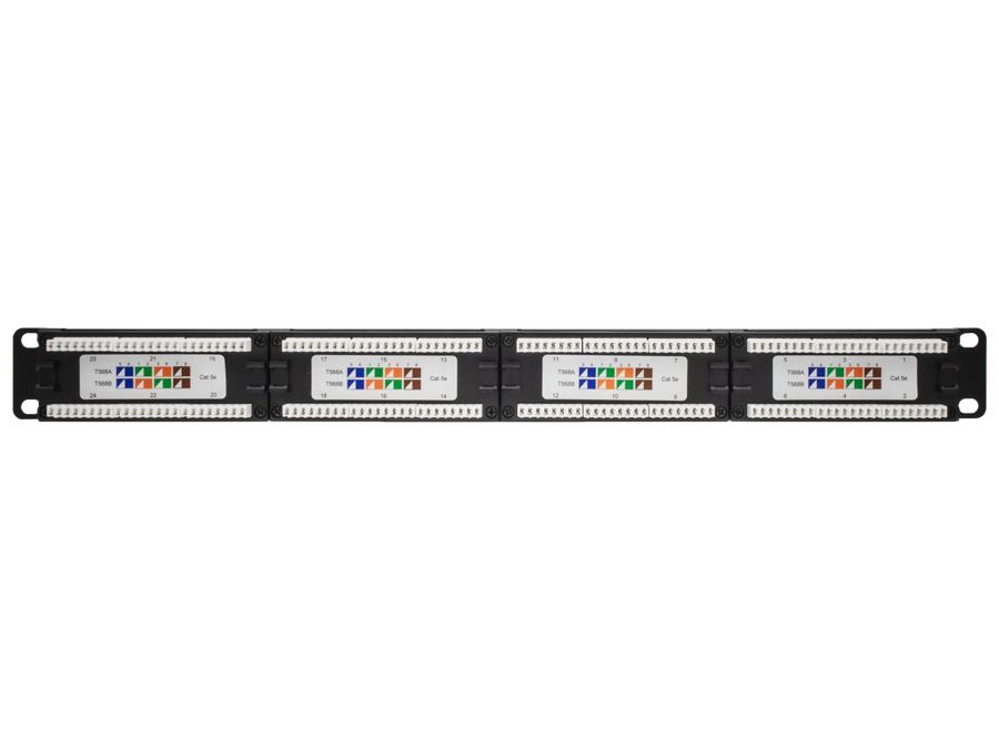 Linkbasic LB-PP24 24 Port Cat5e Rack Mount Patch Panel, manufactured f – Let's Fibre Technologies