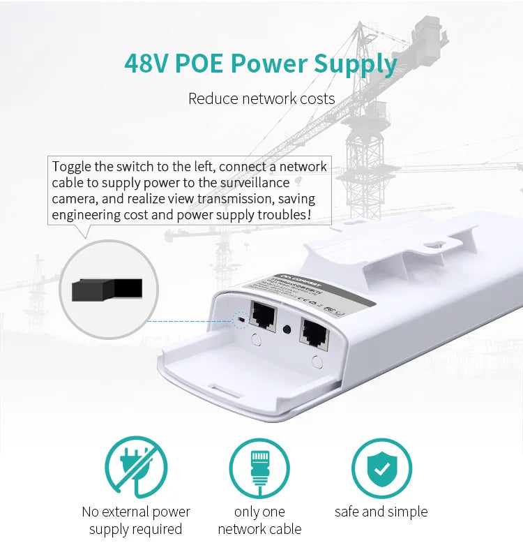 COMFAST CF-E314N V2 300Mbps High-power Wireless Network Bridge Elevato ...
