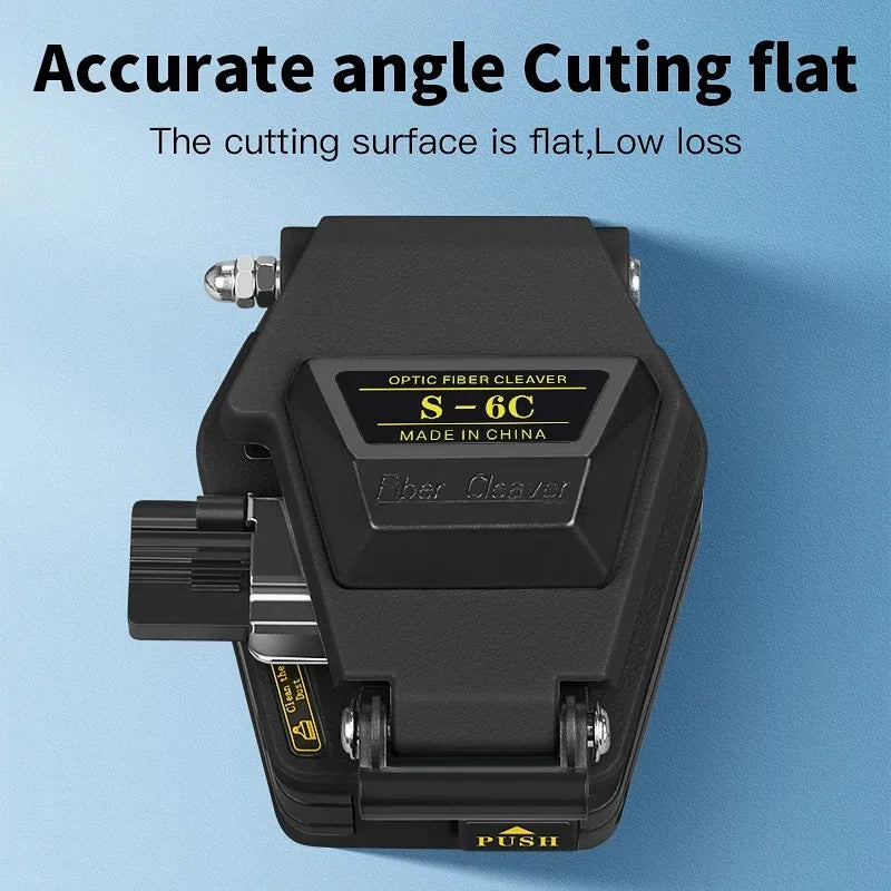 High Precision Fiber Cleaver Black S-6C Optical Fiber Cable Cutting Kn ...