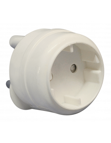 Acconet Schuko Socket to SA Plug Adapter, features 16A Schuko round ad ...