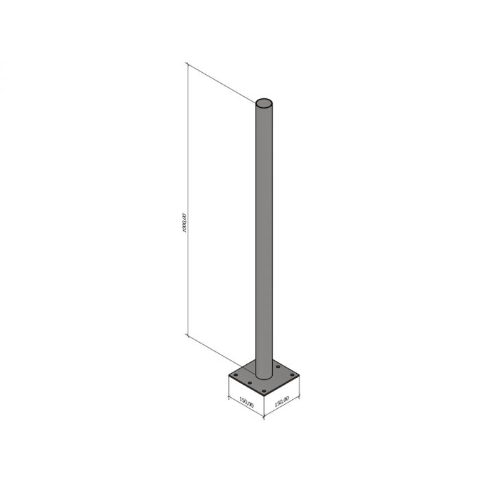 Ground Mount Bracket 1000 x 50mm, Durable and Sturdy Mounting Solution ...