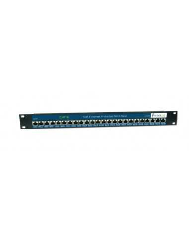 Clear Line 24 Port Gigabit Rackmount PoE Surge Arrestor CAT 6 Patch Pa