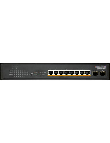 Edge-Core 10-Port Gigabit Websmart PoE Switch, 8x Gigabit PoE Ports, 2 ...