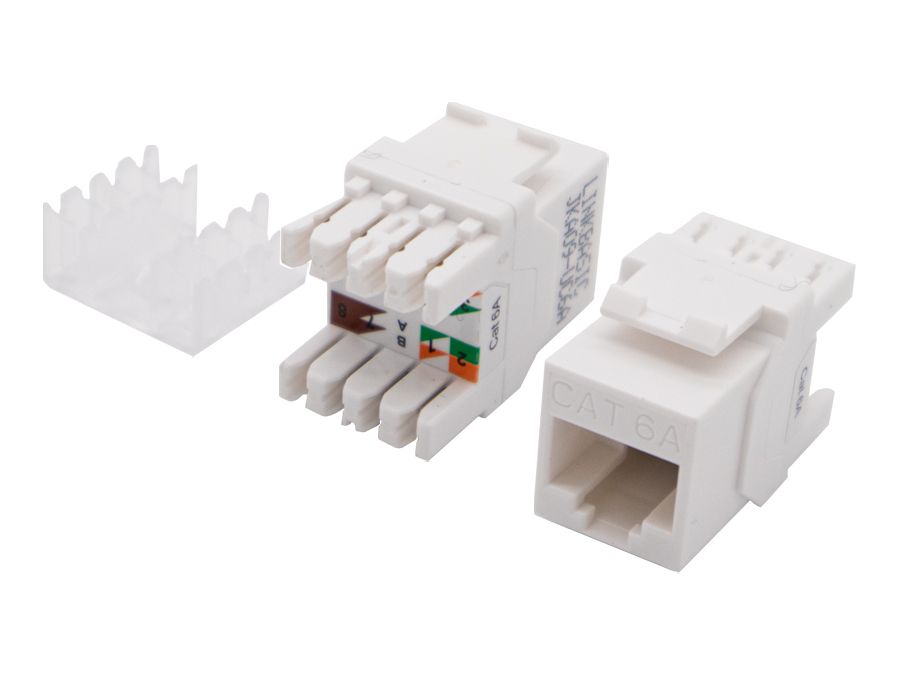 Linkbasic LB-KEY6A Cat6a UTP Keystone Jack, dual colour-coded wiring l ...