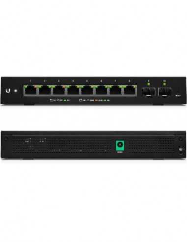 Ubiquiti UISP - Edgeswitch - 10X, 8 x Gigabit RJ45 Ports, AC/DC/24V Po ...