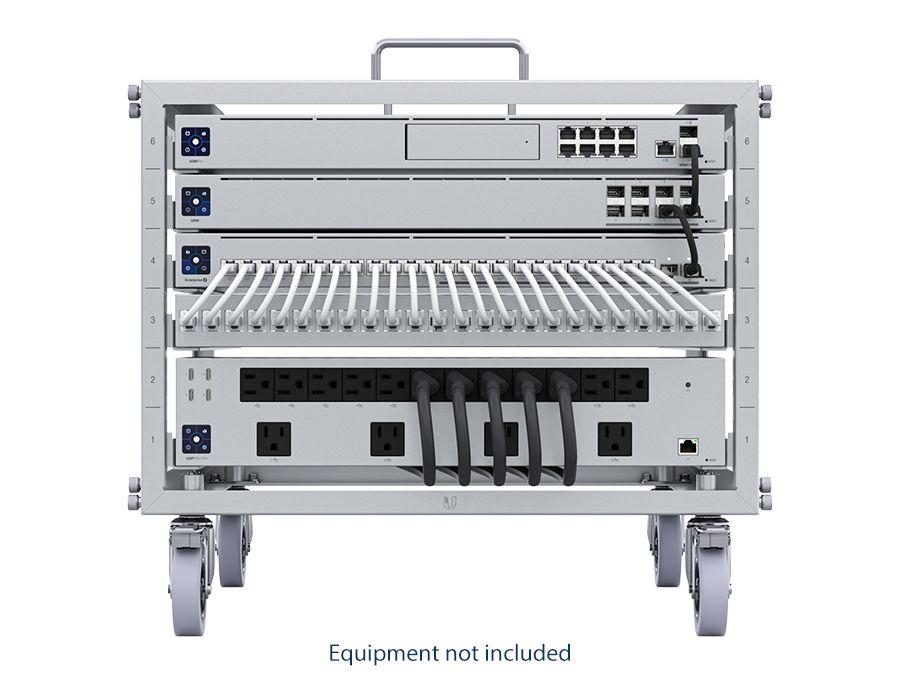 Ubiquiti 6U Toolless Mini Server Rack with Blank 24 Port Patch Panel
